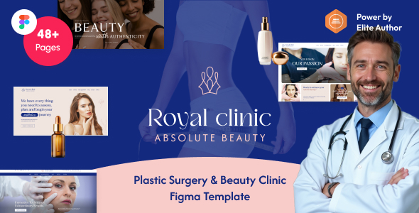 RoyalClinic - Plastic Surgery & Beauty Clinic Figma Template by jwsthemes
